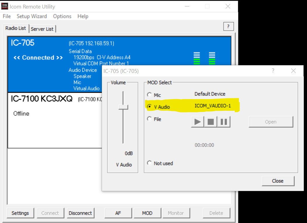 IC-705 WLAN with WSJT-X – KC8JC